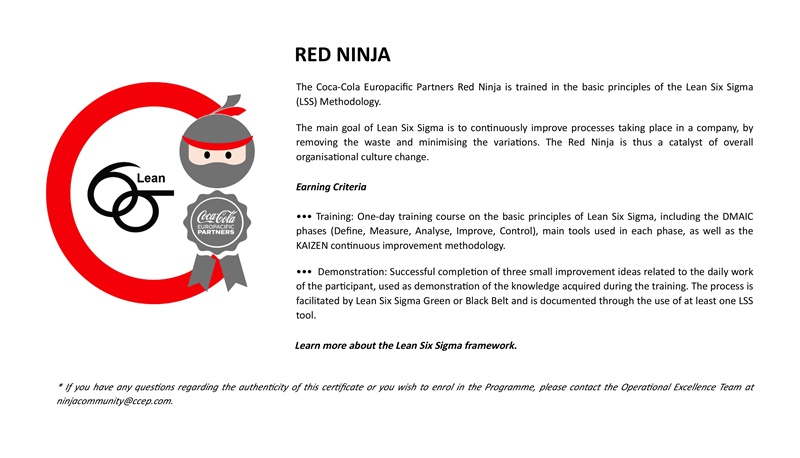 6Sigma Certificates - 6Sigma Red Certificate