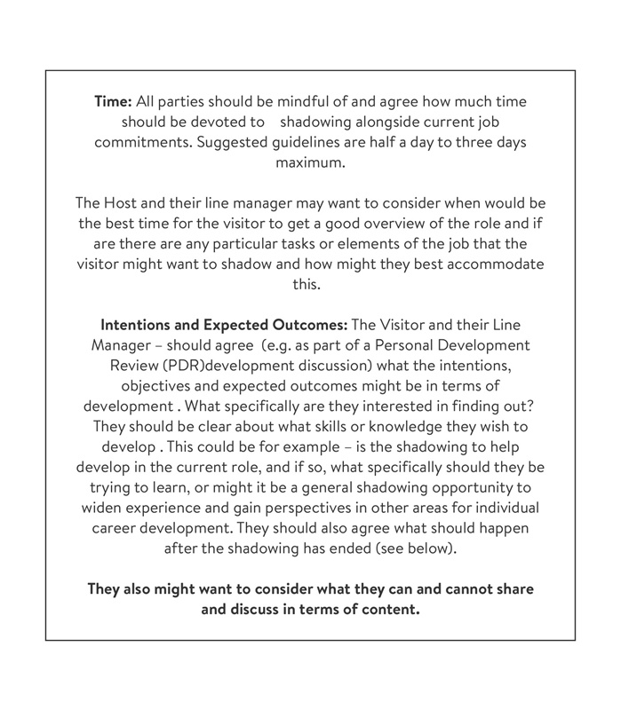 General Shadowing Guidelines - one