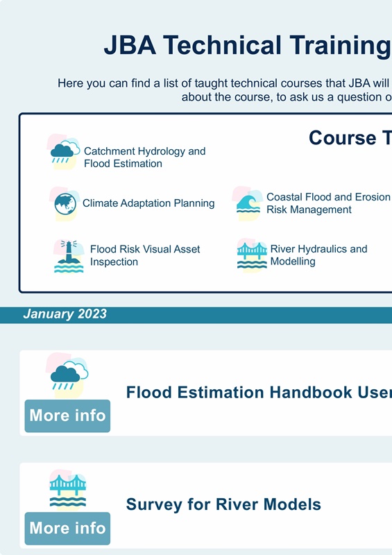 JBA Scheduled training courses - 02.12.2022