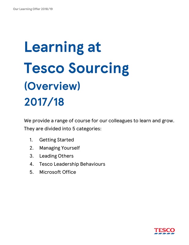 Learning Offer - 2018