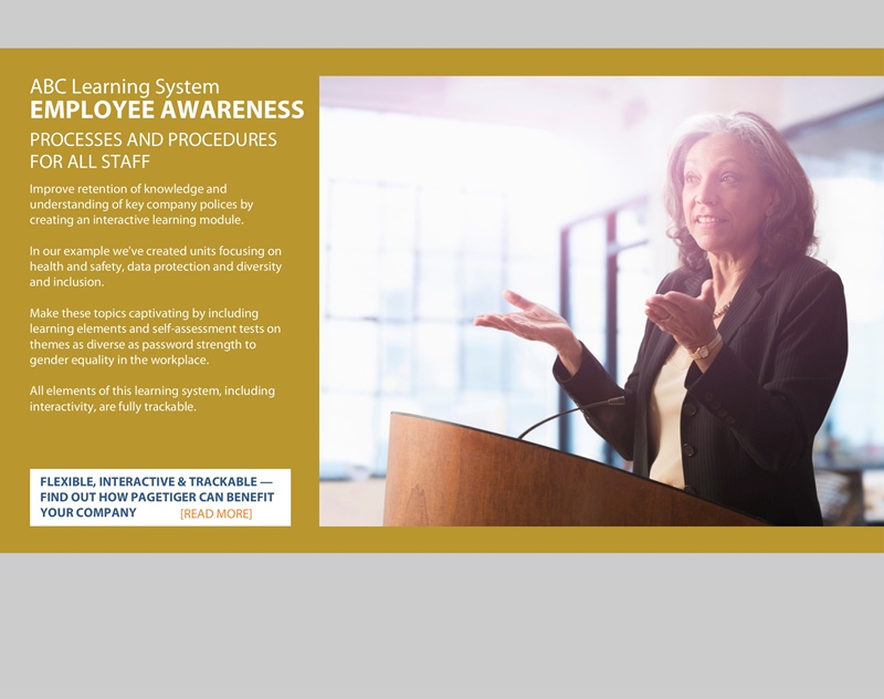 Learning System - Landing Page