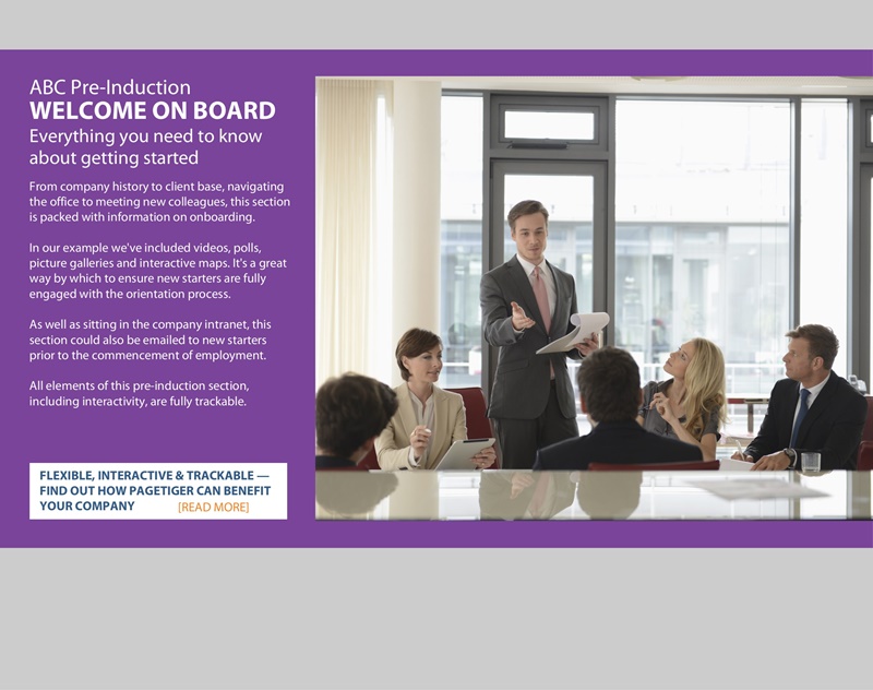 Preinduction Landing Page