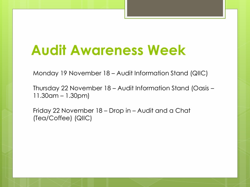 QIIC - Audit Awareness Week