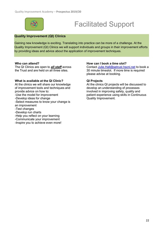 QIIC - Quality Improvement Academy - Prospectus