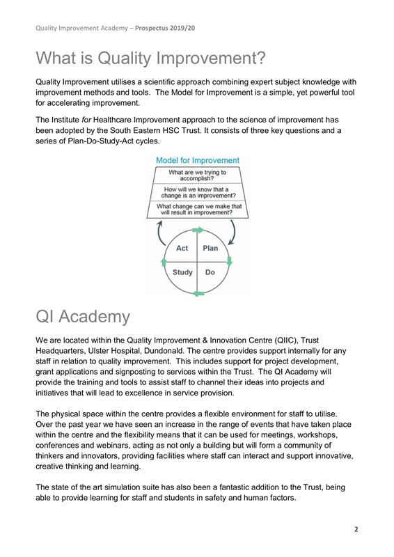 QIIC - Quality Improvement Academy - Prospectus