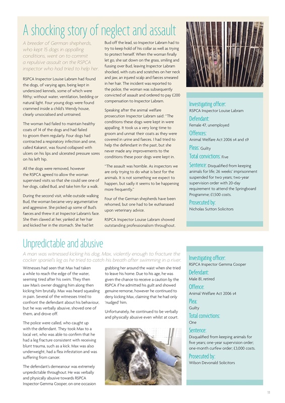 RSPCA Prosecution report 2014 - Issue 1