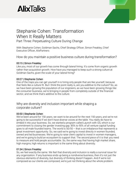 Perpetuating Culture During Change—AlixTalks with Stephanie Cohen - 1