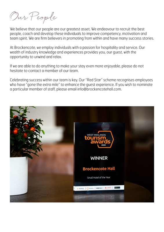 Brockencote Hall Hotel - Room Compendium