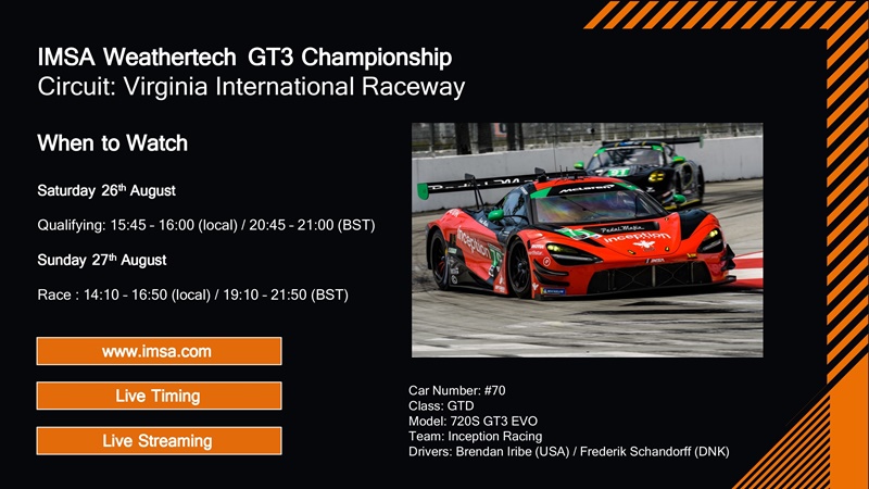 IMSA GT3 Weathertech Challenge, Virginia International Raceway - 1