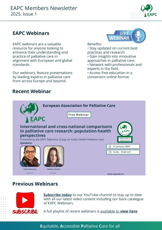 EAPC Newsletter 2025 Issue 1 - 2