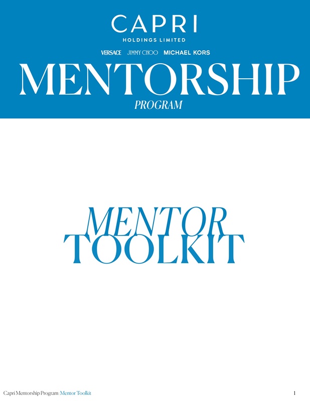 Global Capri Mentorship Program - Mentor Toolkit