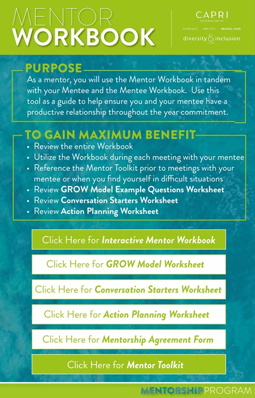Global Capri Mentorship Program - Mentor Workbook