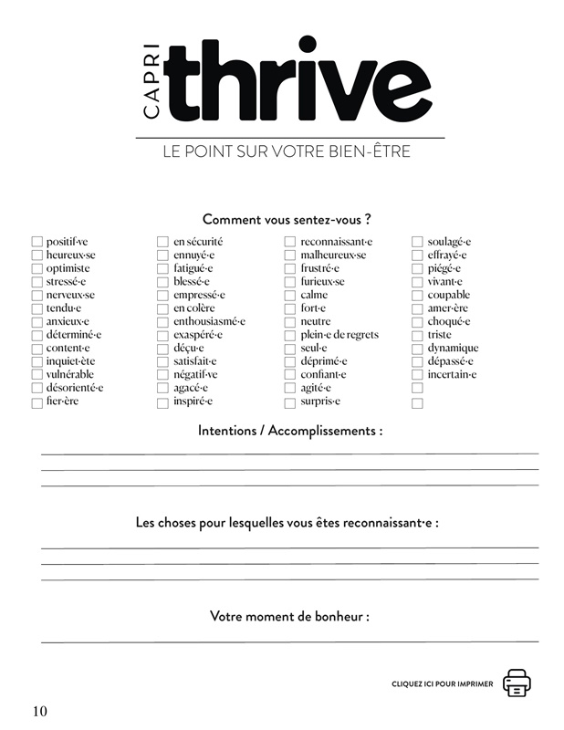 Capri Thrive - Issue 10 FR