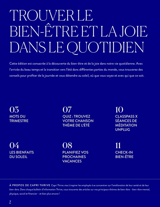 Capri Thrive - Issue 12 FR