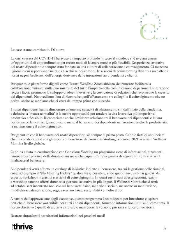 Capri Thrive - Issue One ITA