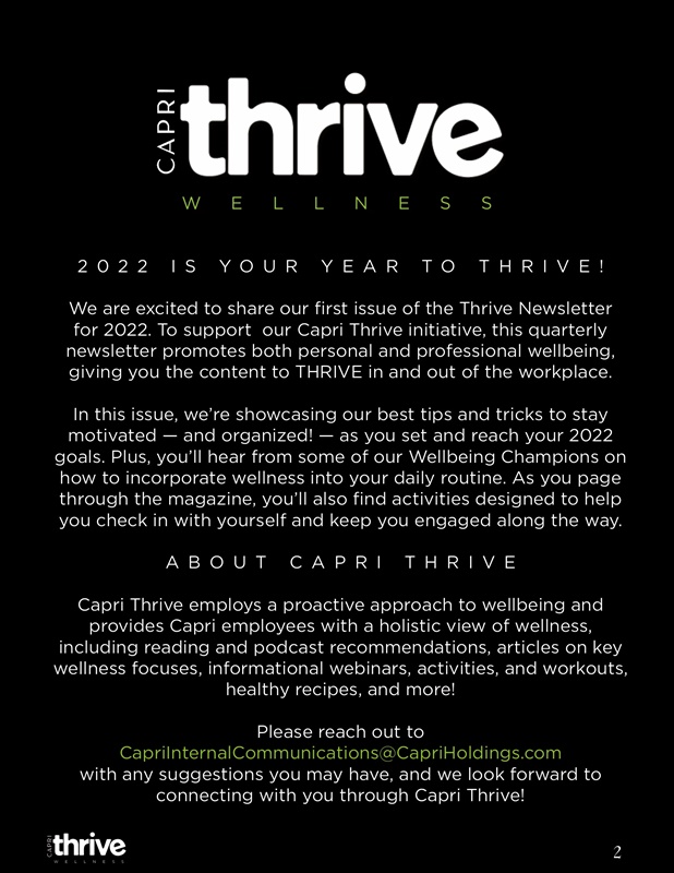 Capri Thrive - Issue Three