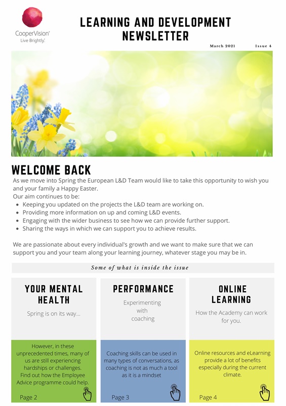 L&D Newsletter - March 21