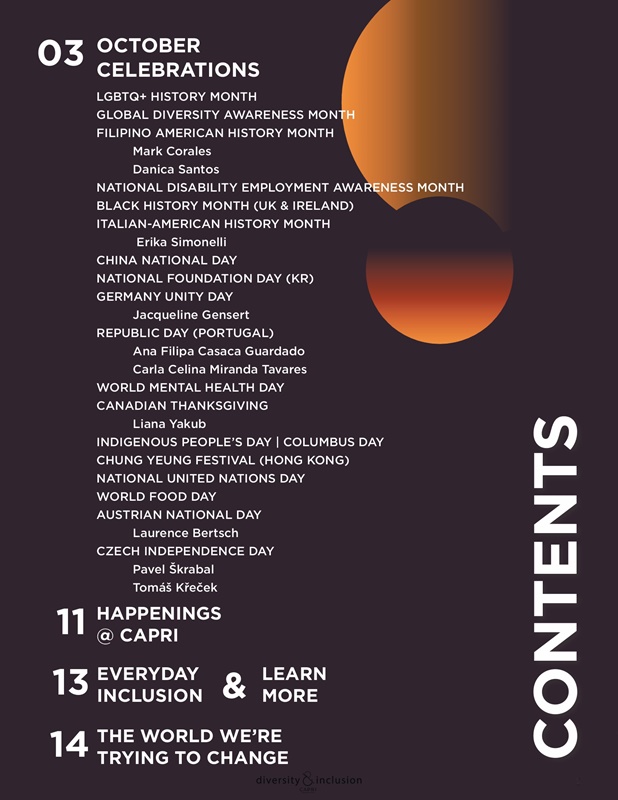 D&I Monthly Celebrations - October 2021