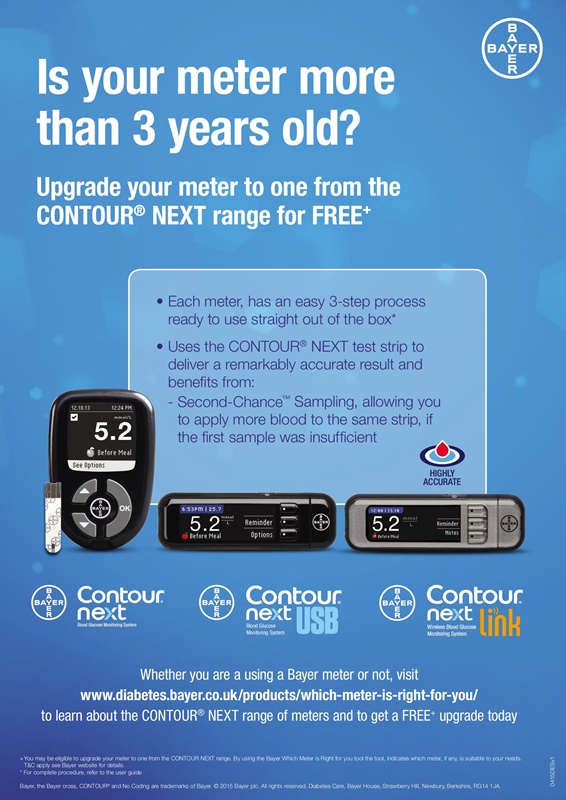 Bayer Contour Link USB blood test meter for Medtronic insulin pump