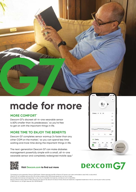 Dexcom G7 CGM, continuous glucose monitoring