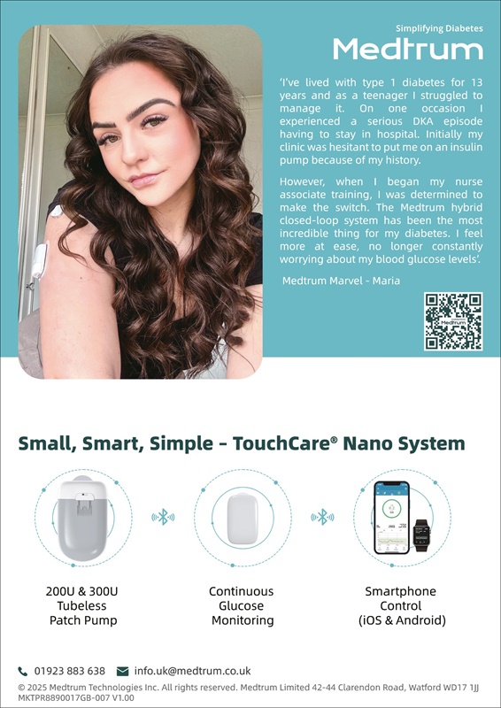 Medtrum Touchcare Nano Patch Pump and CGM