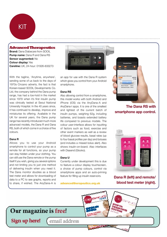 Advanced Therapeutics Dana insulin pumps