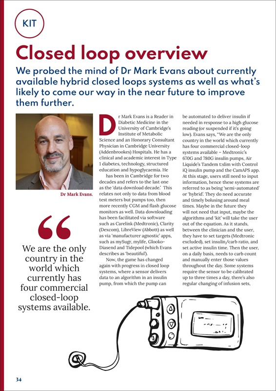 Dr Mark Evans CamAPS, Free online Desang diabetes magazine for the UK ...