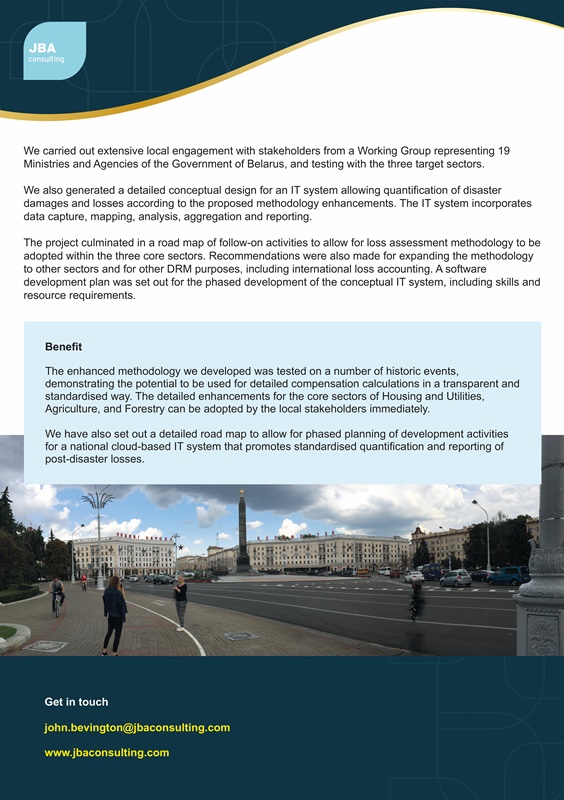 Enhancing post-disaster damage and loss assessment system in Belarus - 1