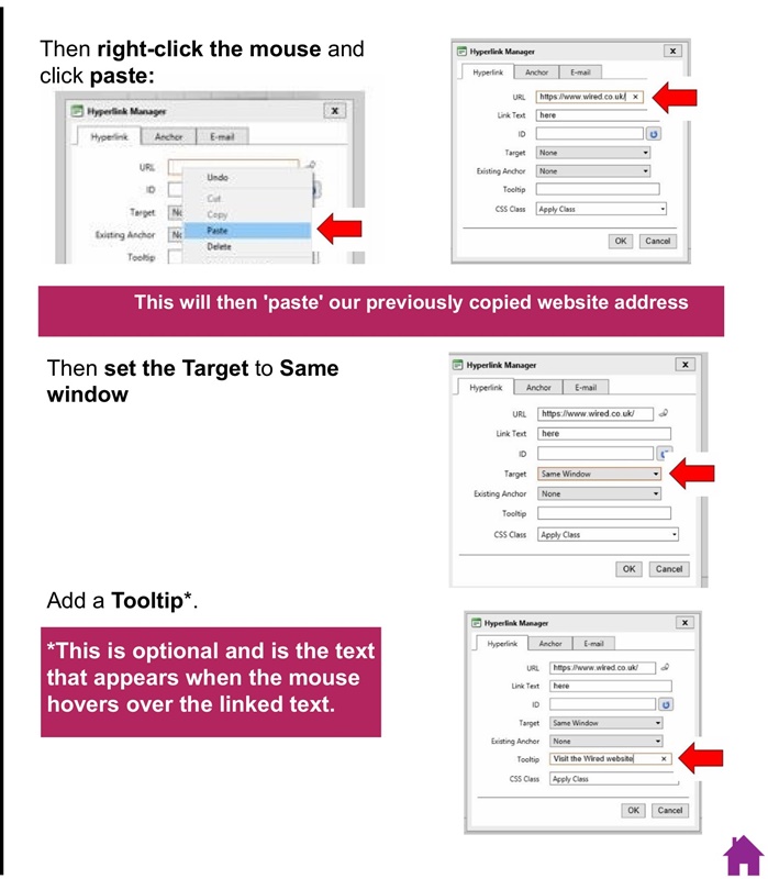 Hyperlinking Text - hyperlinking (linking) text