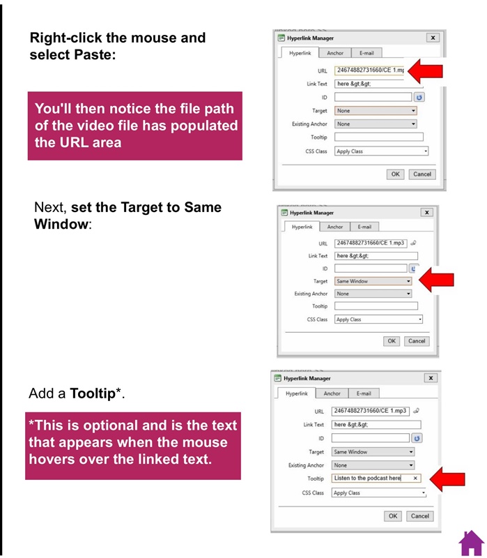 Hyperlinking Text - hyperlinking (linking) text