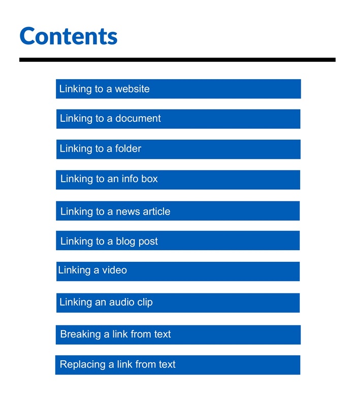 Hyperlinking Text - hyperlinking (linking) text