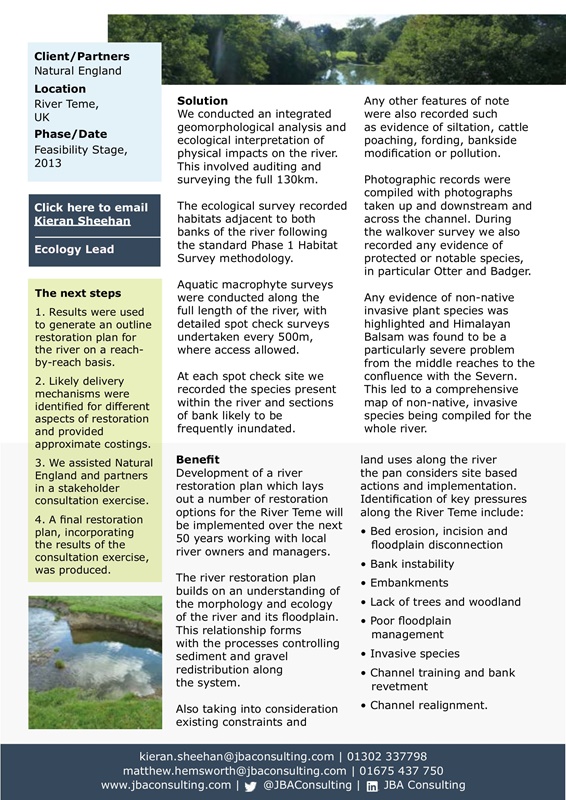 Case Study - Restoring the River Teme SSSI