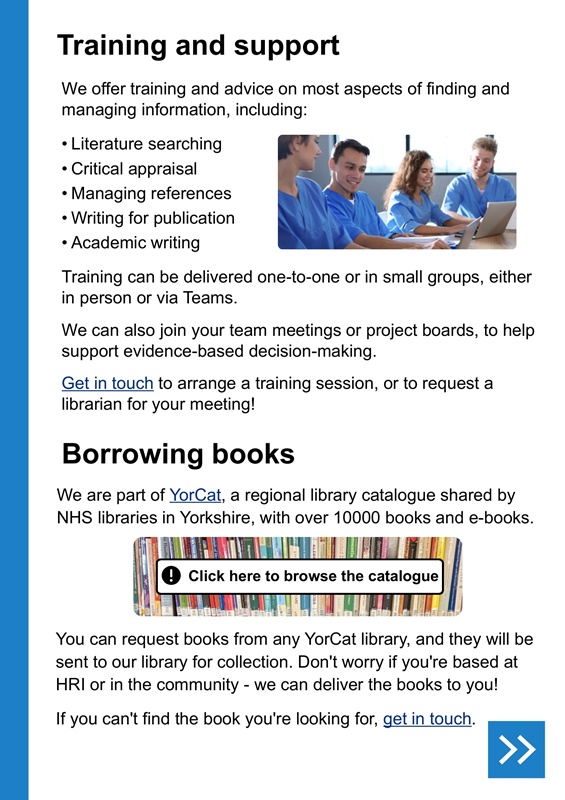 CHFT Library Leaflet - 2