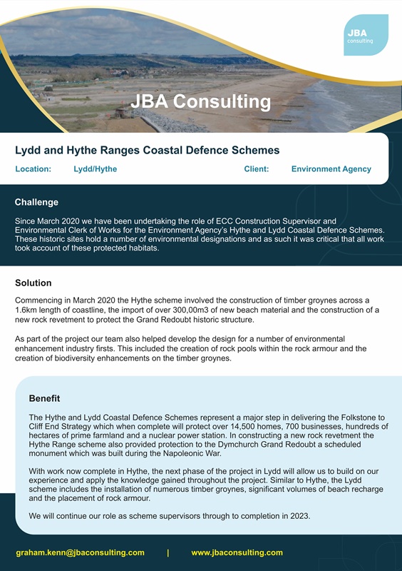 Lydd and Hythe Ranges Coastal Defence Schemes - 1