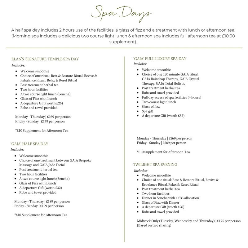 Mallory Court Hotel - Elan Spa Brochure