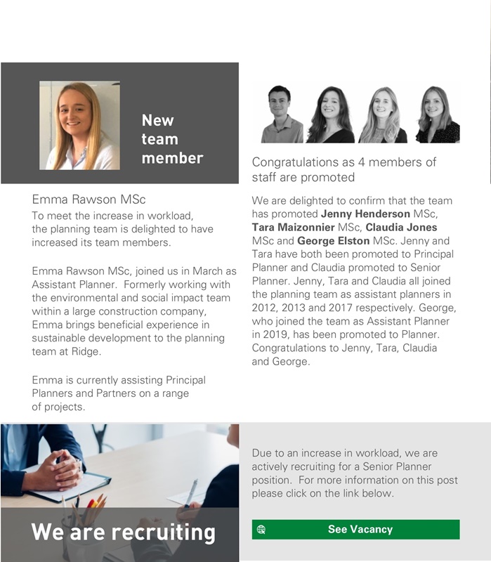 Ridge Planning Newsletter 2021 Spring Edition - 1