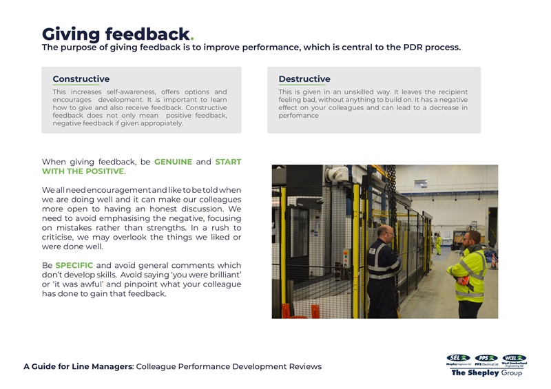Shepley PDR Line Managers Guide - Shepley Line Manager PDR Guidance