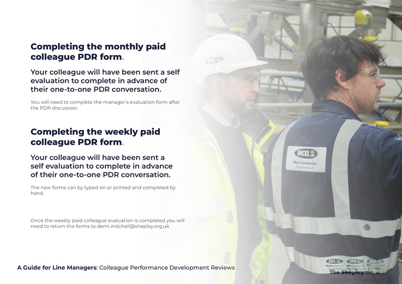 Shepley PDR Line Managers Guide - Shepley Line Manager PDR Guidance