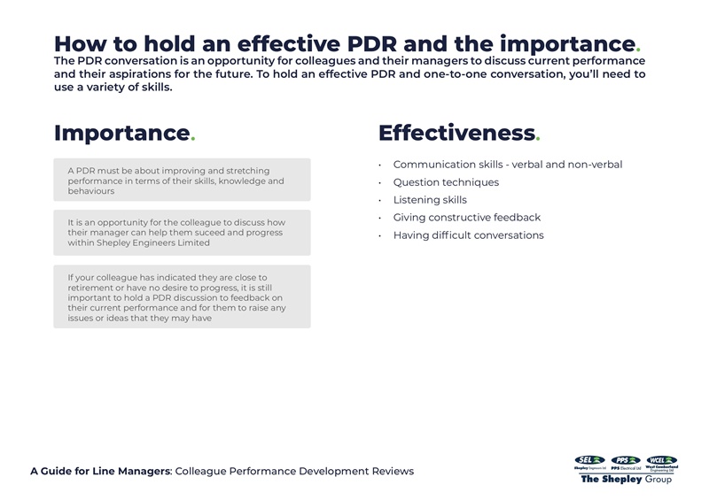 Shepley PDR Line Managers Guide - Shepley Line Manager PDR Guidance