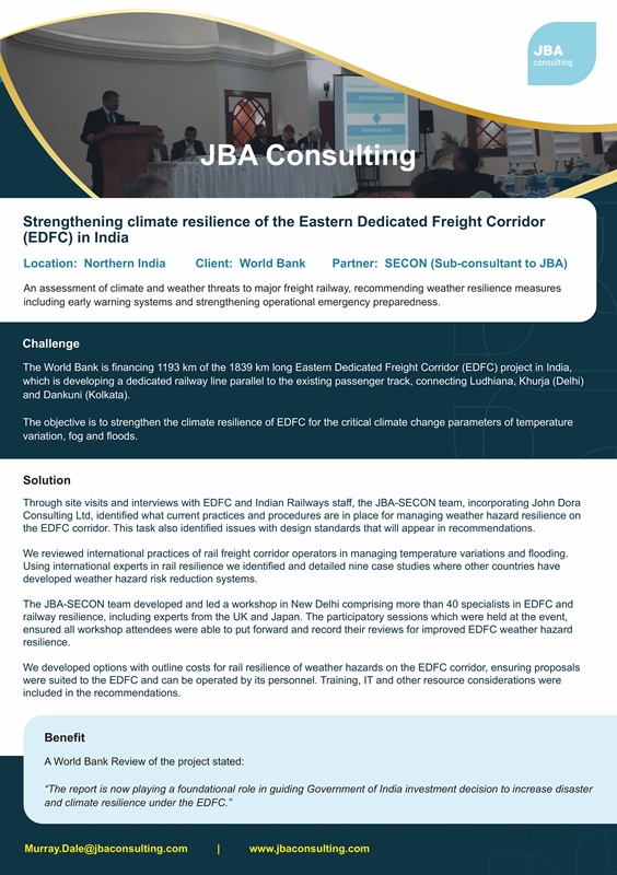 Strengthening climate resilience of the Eastern Dedicated Freight ...