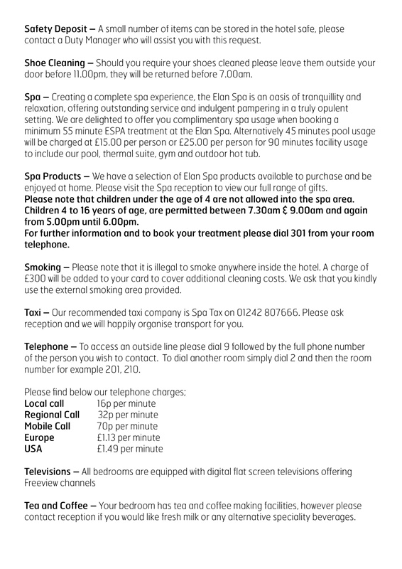 The Greenway Hotel - Room Compendium