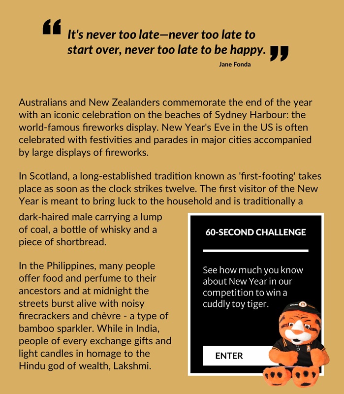 TigerTribute New Year Traditions - TigerTribute